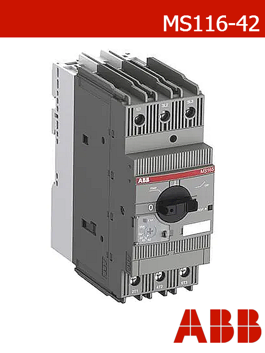 Моторна защита ABB MS165-42: Трифазна 30-42А за двигатели 22kW | 1SAM451000R1015